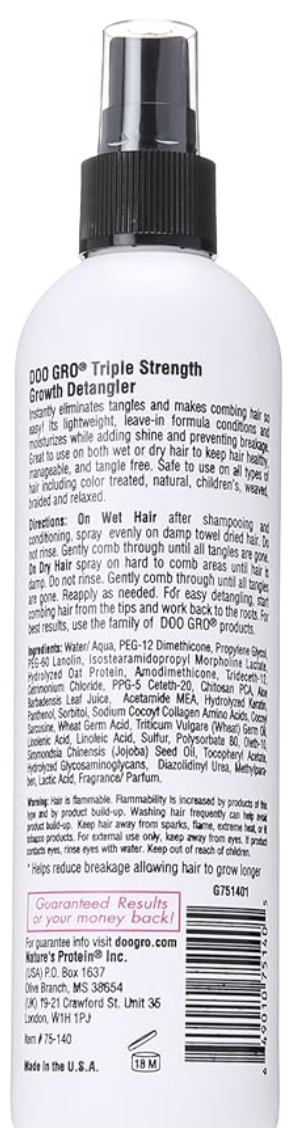 Doo Gro Detangler Growth Triple Strength 10 Oz – Superstar Hair & Wigs