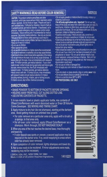 L'Oreal Effasol Color Remover - Superstar Hair & Wigs